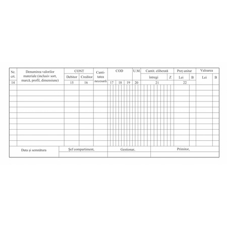 Bon predare-transfer-restituire 1/3 A4 - fata/verso - SAM OFFICE - eMAG.ro