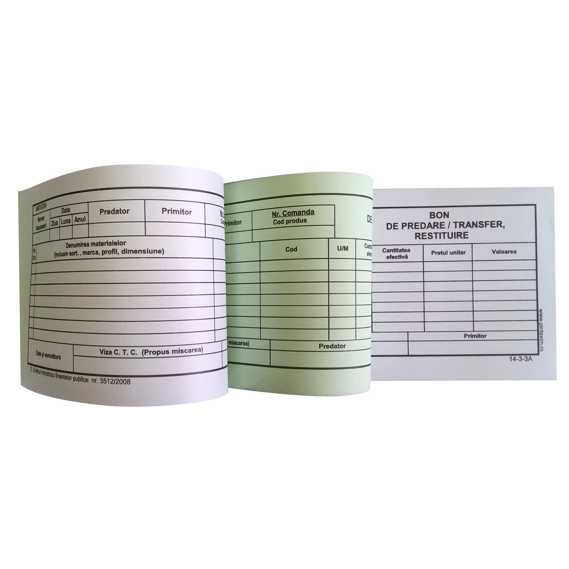 Bon predare-transfer-restituire 1/2 A4, autocopiativ, 2 ex.(2 x 50 ...