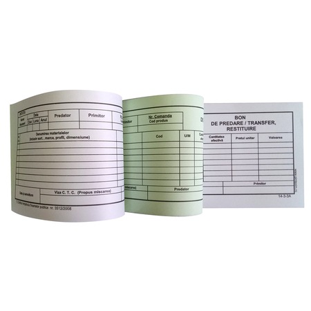 Bon predare-transfer-restituire 1/2 A4, autocopiativ, 2 ex.(2 x 50 ...