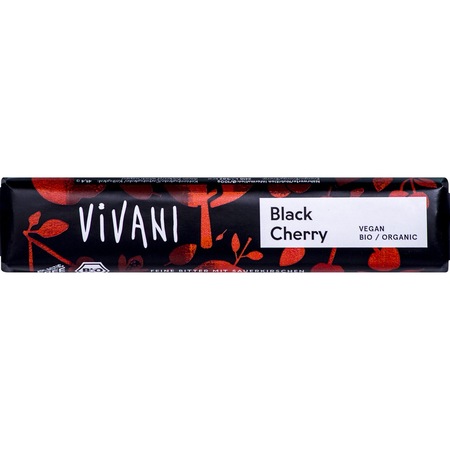 Baton de ciocolata amaruie cu visine VEGAN bio, 35g, Vivani - eMAG.ro