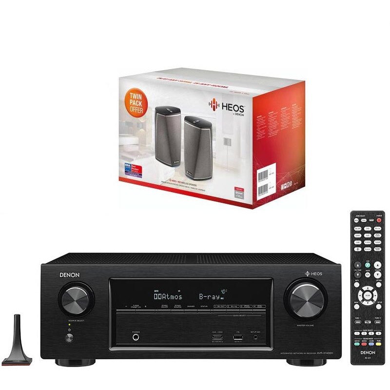 Denon AVR-X1400H 7 csatornás házimozi erősítő + 2db HEOS 1 szett - eMAG.hu