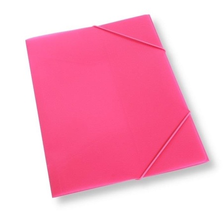 Dosar A4, din plastic, roz, cu banda elastica, PENWORD - eMAG.ro