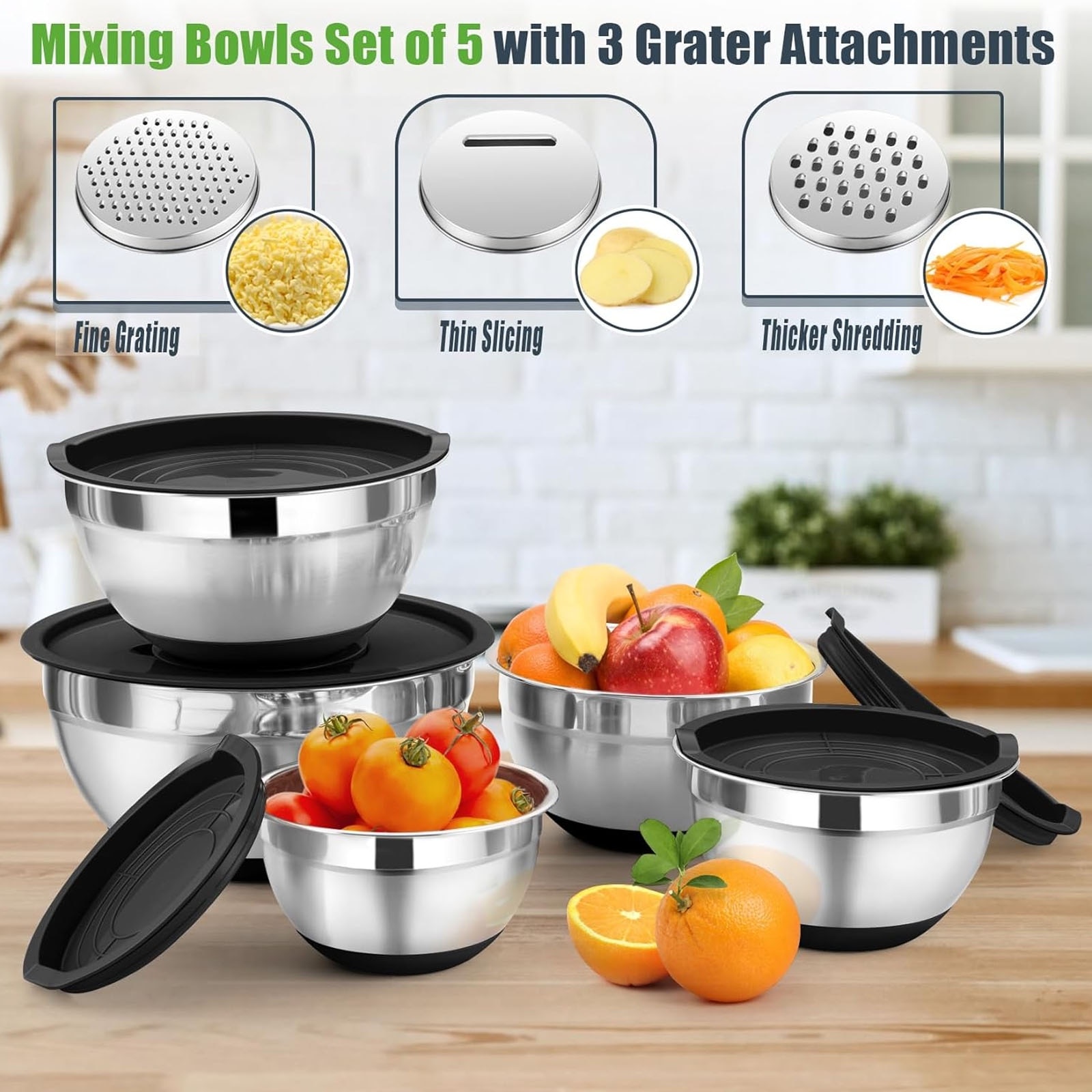 Set boluri inox, Boluri metalice multifunctionale, SINBINTA, 5 buc, Cu ...