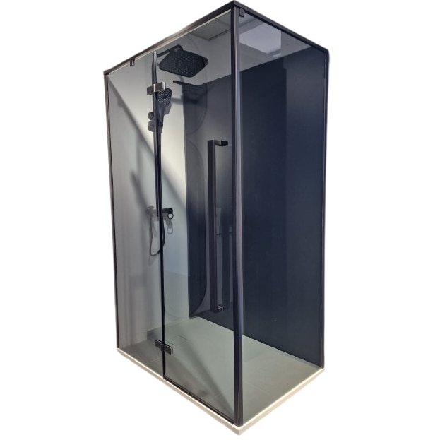 Cabina dus dreptunghiulara, geamuri de 8mm cu usa pe balama profil ...