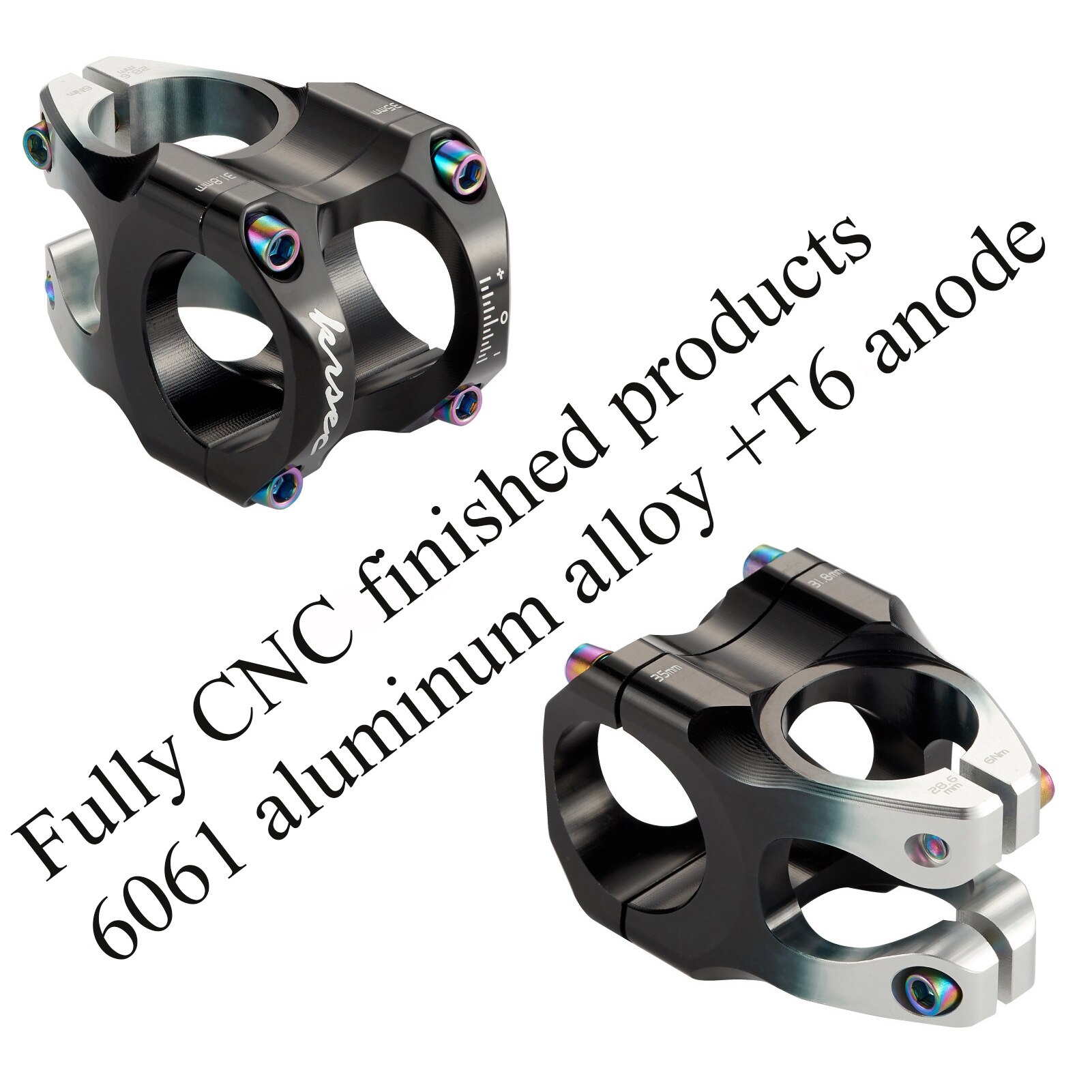 Pipa ghidon Ultra-Usoara de aluminiu CNC, EXCITAT®, tija scurta MTB de ...