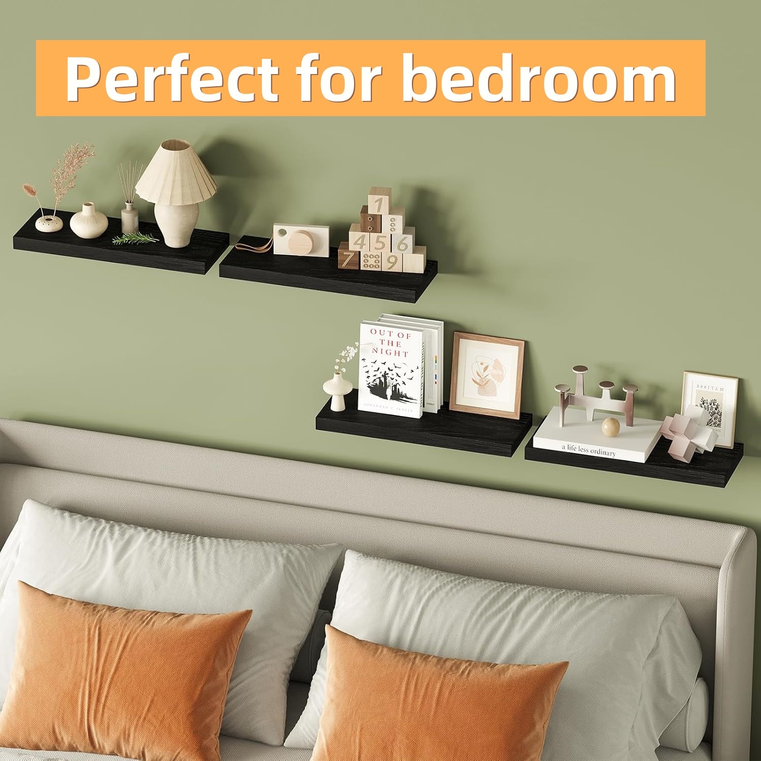 Set rafturi de perete suspendate, Wacorresi, Polita perete cu suport ...