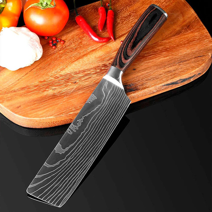 Set de cutite de bucatarie japoneze premium de 8 piese, VIENOD®, cu ...