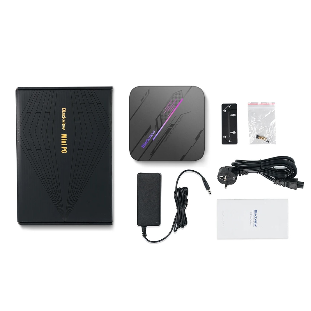 Mini PC Blackview MP100 fekete, AMD R7 5700U, akár 4,3 GHz, 16 GB DDR4 ...