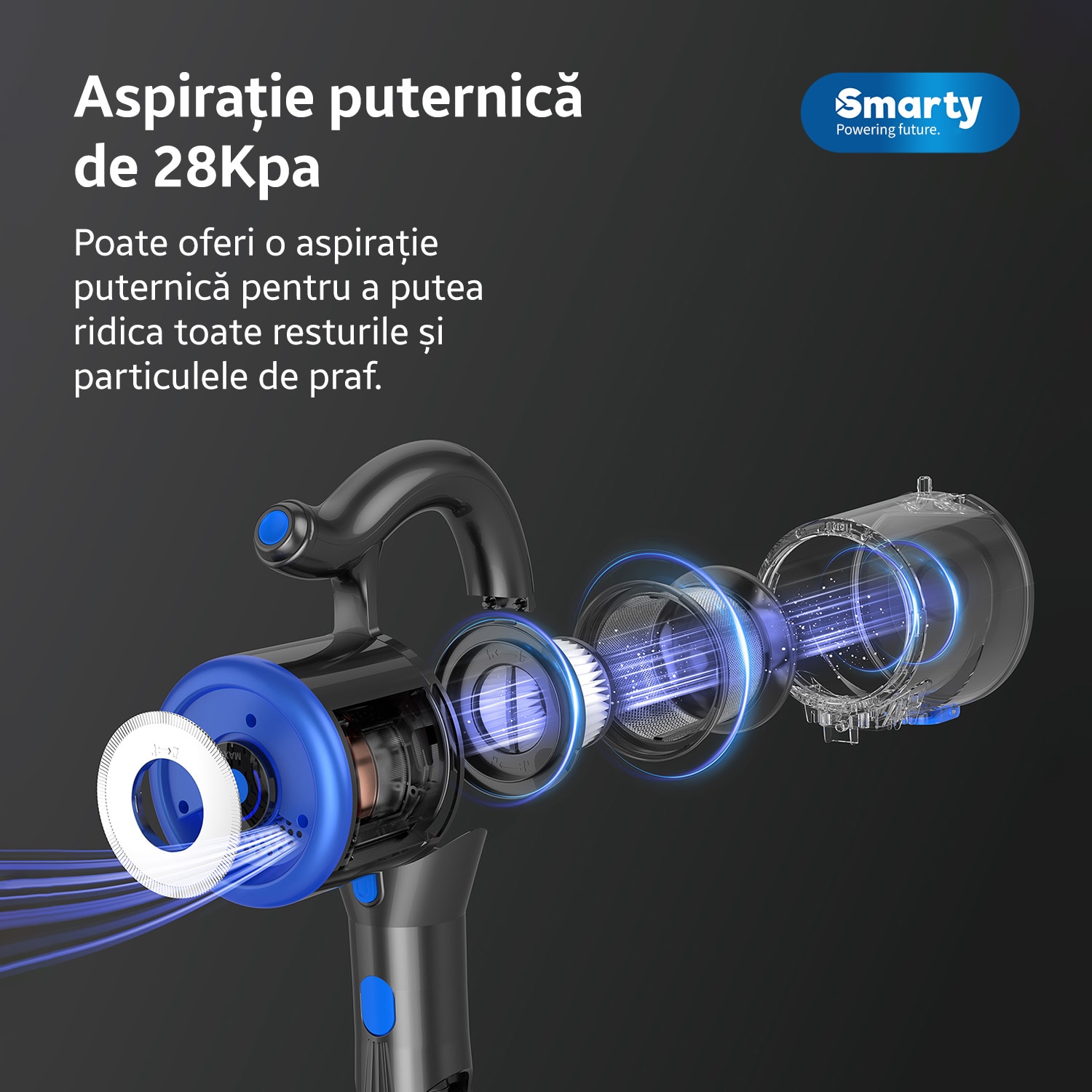 Aspirator vertical fara fir Smarty® Pro Clean Deluxe Edition, sistem de ...