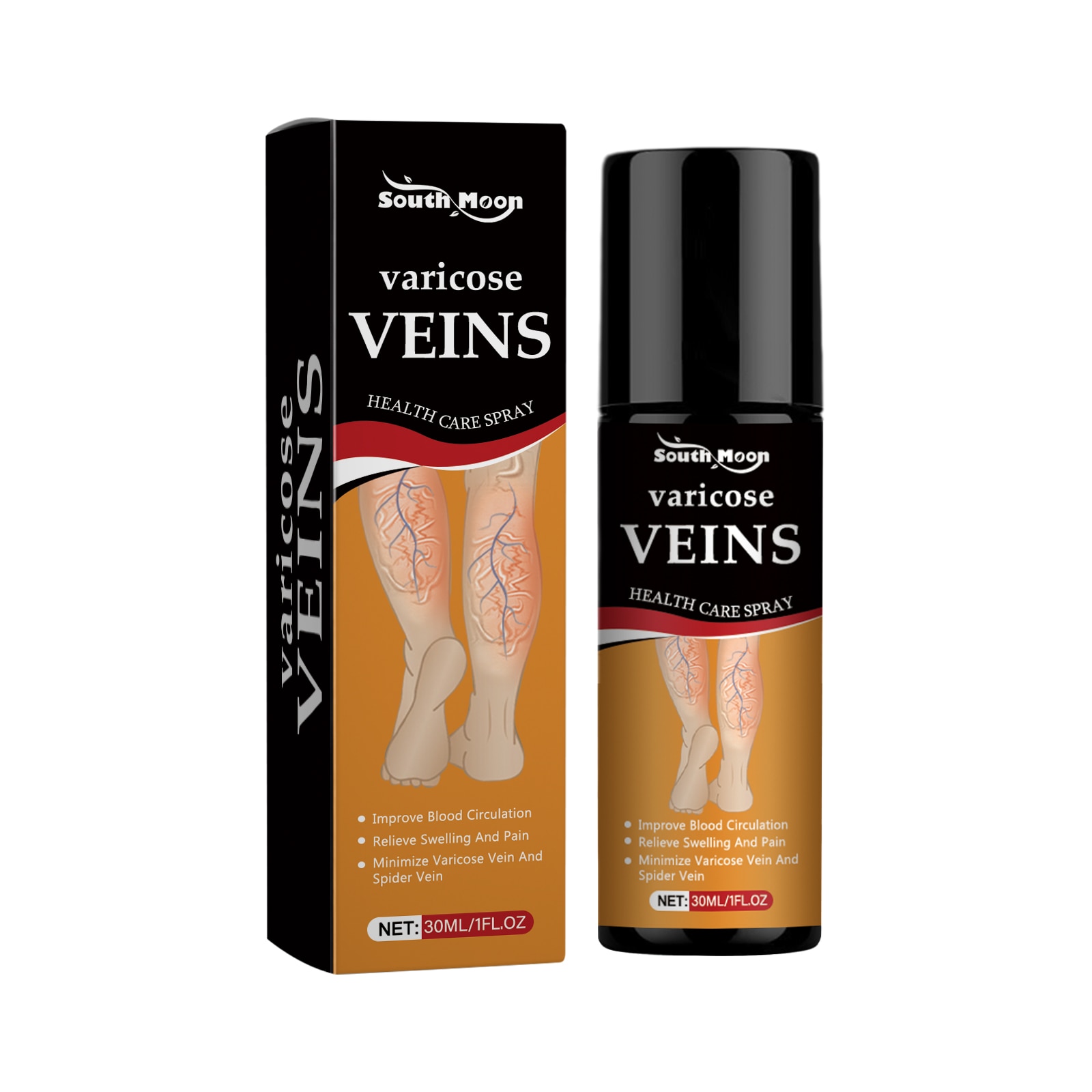 Spray tratament intravenos pentru picioare, South Moon, 150ml, ulei de ...