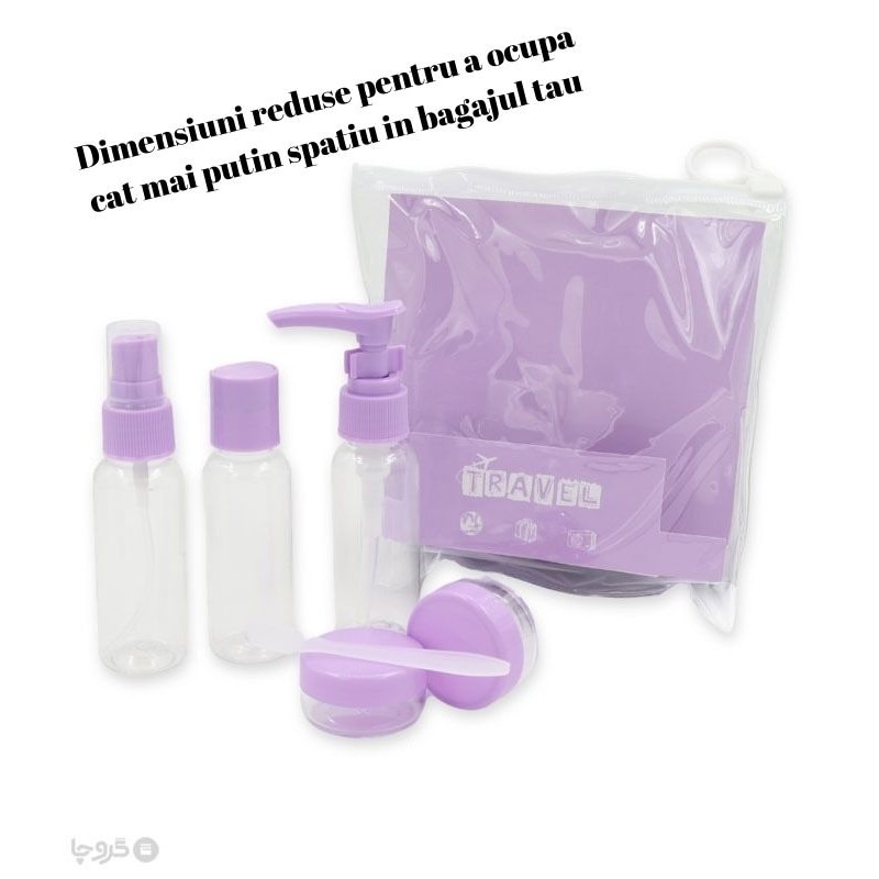 Set Recipiente pentru Cosmetice, Flippy, 5 Piese, cu Gentuta, pentru ...