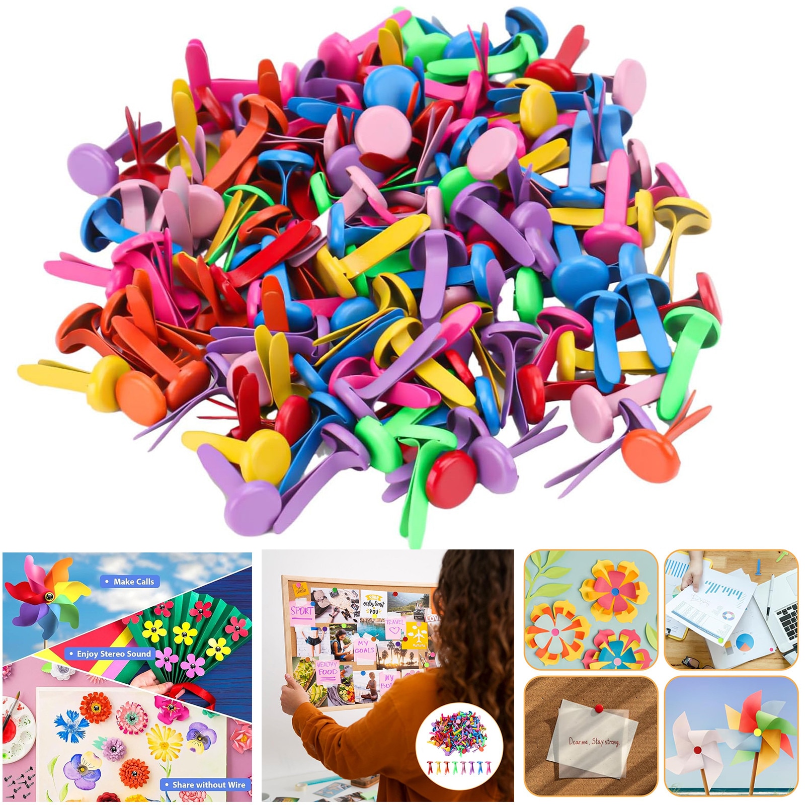 Set 100 pioneze metalice, Axroad Mall, Pioneze decorative, Usor de ...