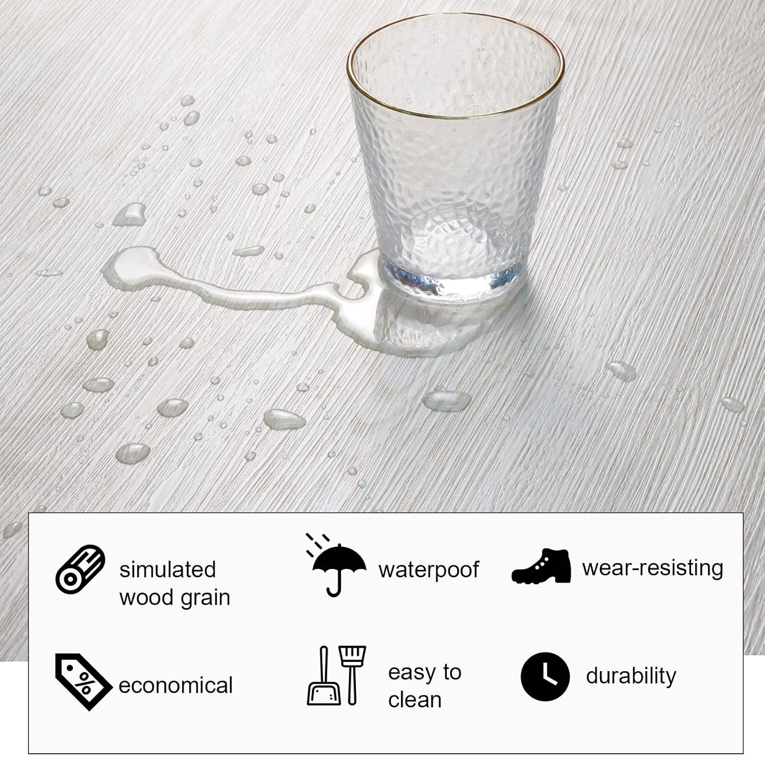 Dusumea autoadeziva din PVC, WALALLA, 0.4x3m, impermeabila ...