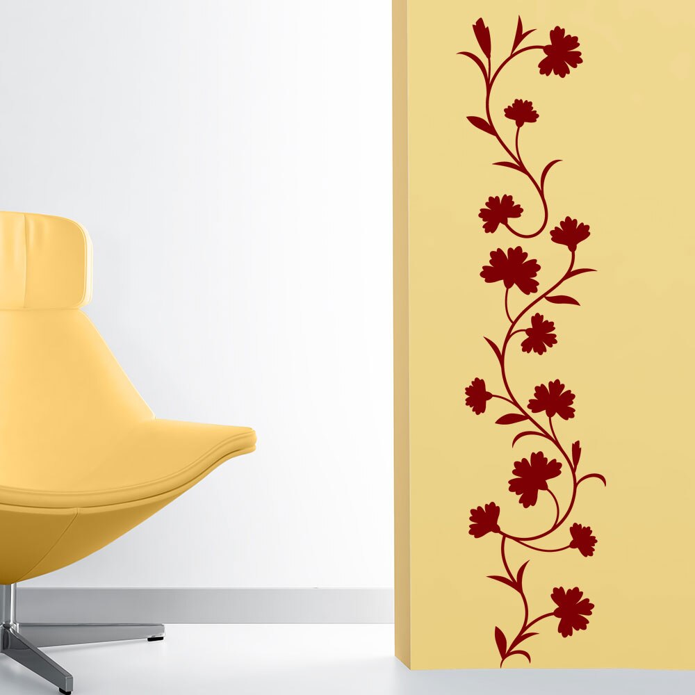 Sticker decorativ Coloana Florala - Rosu grena 35x150 cm - BeeStick ...