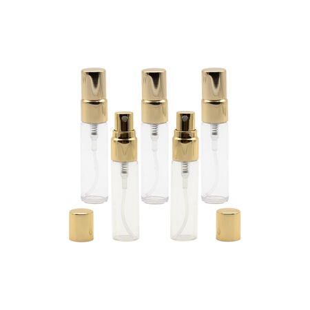 Set 5 bucati flacoane de parfum din sticla transparenta 5 ml si ...