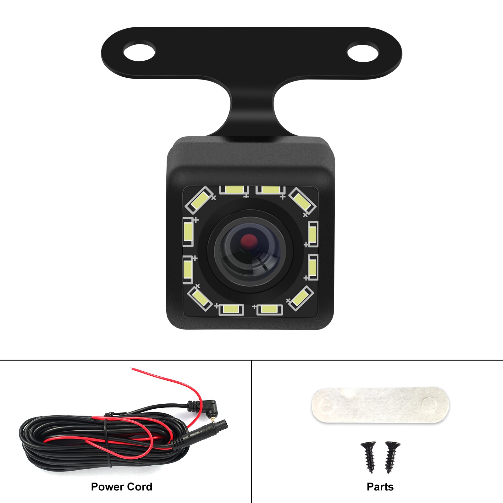 Camera video auto marsarier 12 leduri, cablu 5 pini 10m si jack 2,5mm ...