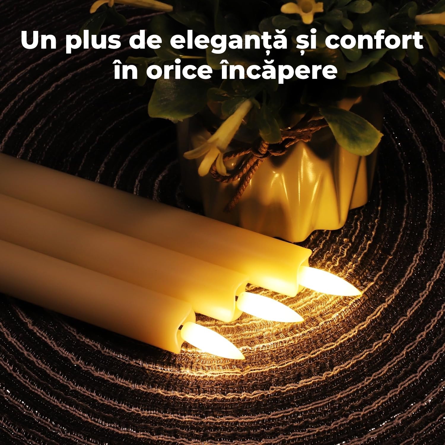 Set de 6 Lumanari LED MONDESA®, Elegante, Decorative cu Efect Realistic ...