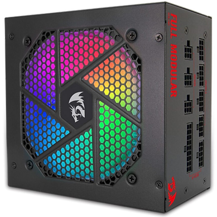 Sursa full modulara Redragon RGPS750W 750W iluminare RGB - eMAG.ro