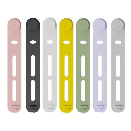 Set 7 curele din silicon pentru cabluri, reutilizabile, multicolor ...