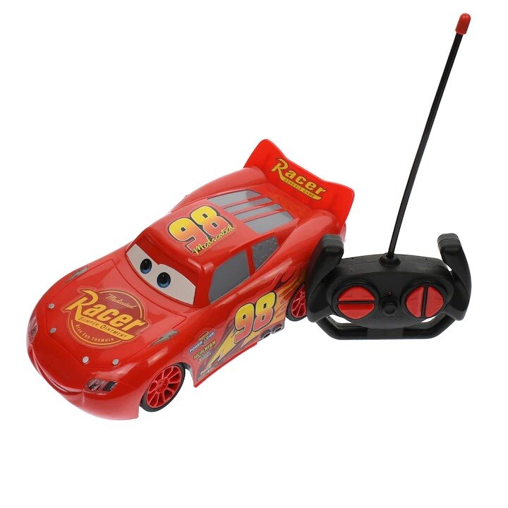 Masina cu telecomanda de jucarie, Fulger McQueen, CARS, rosie - eMAG.ro