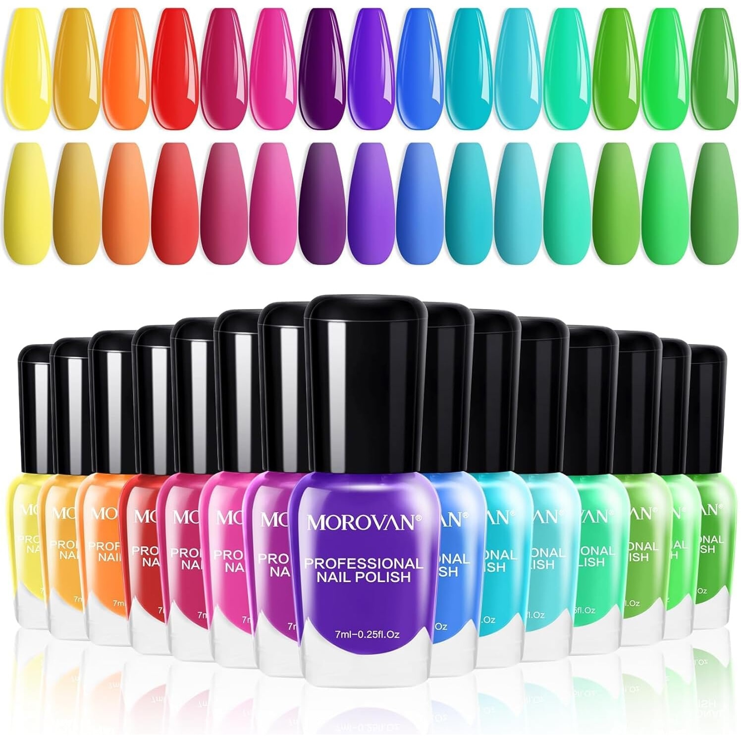 Set Oja Morovan, 15 Culori Stralucitoare, Non Gel, Uscare Rapida, 0 ...