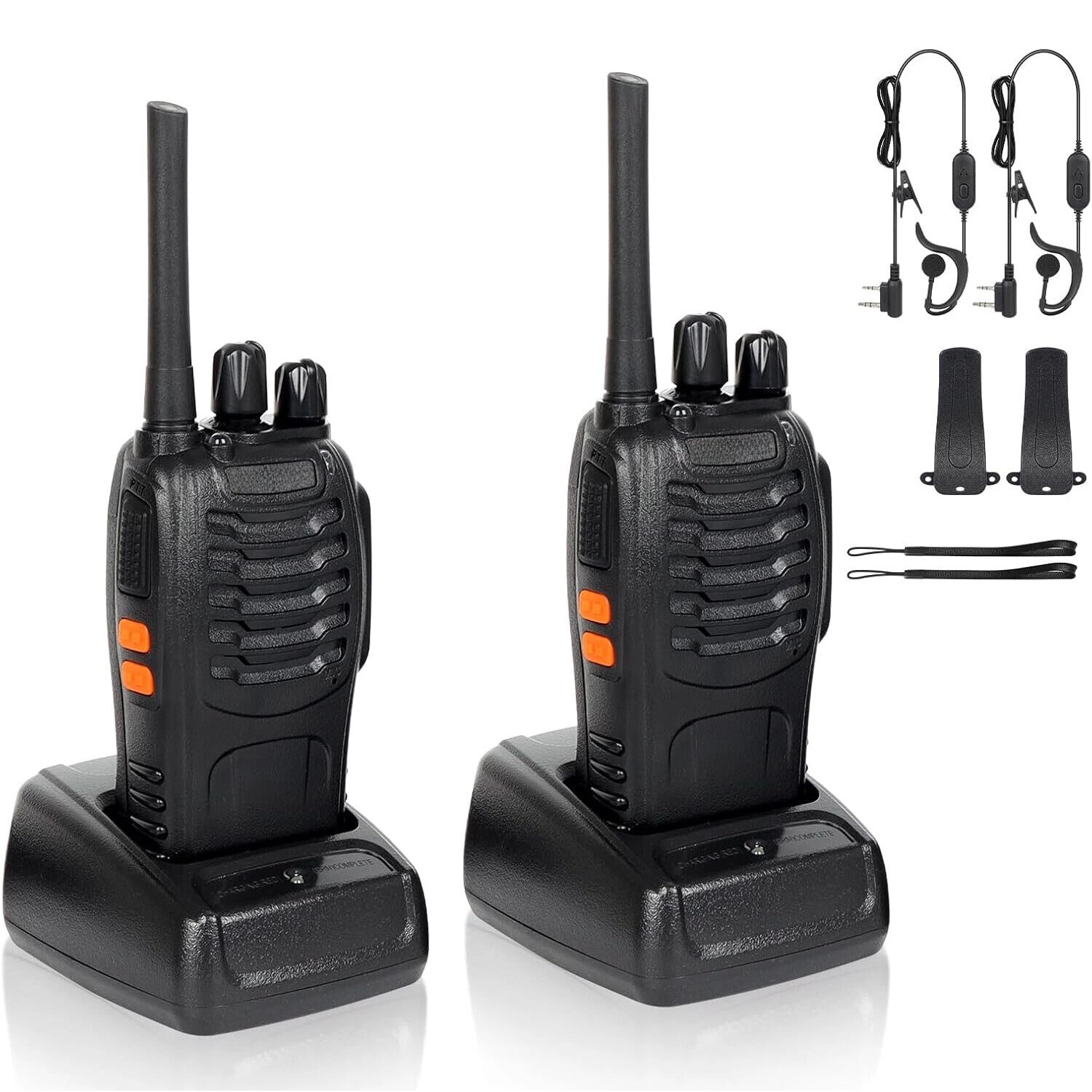 Set 2x statii radio portabile, raza de comunicare pana la 5 km ...