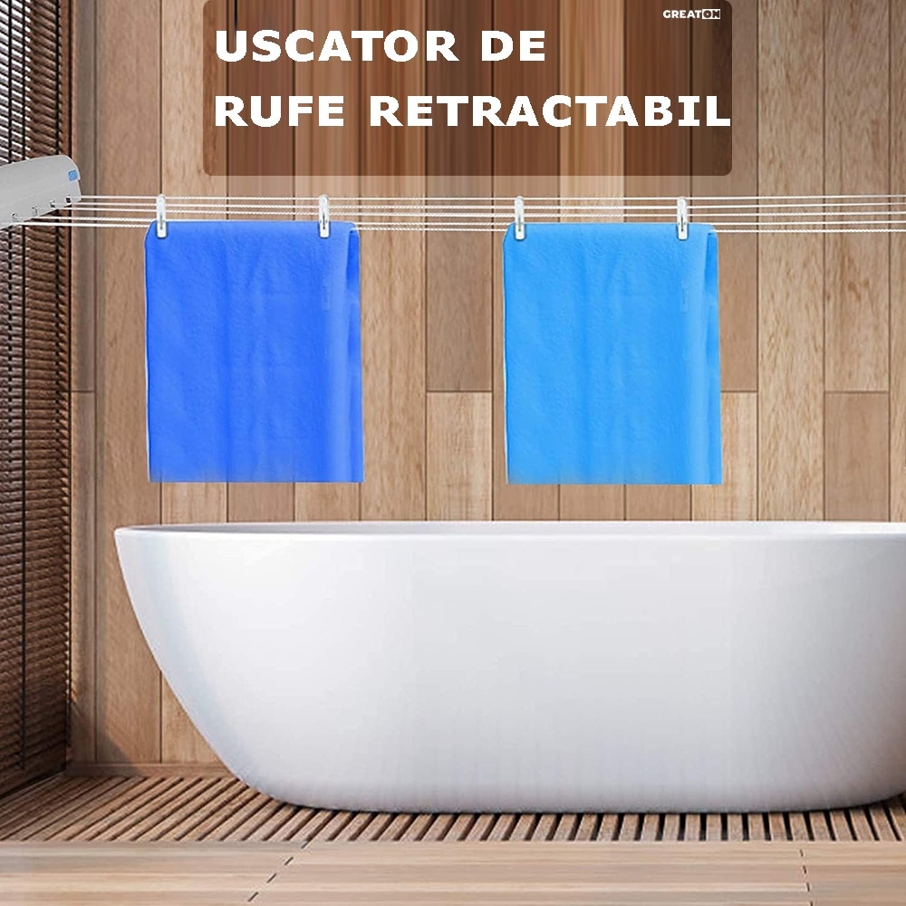 Uscator De Perete GREATON Pentru Rufe, Extensibil Si Retractabil ...