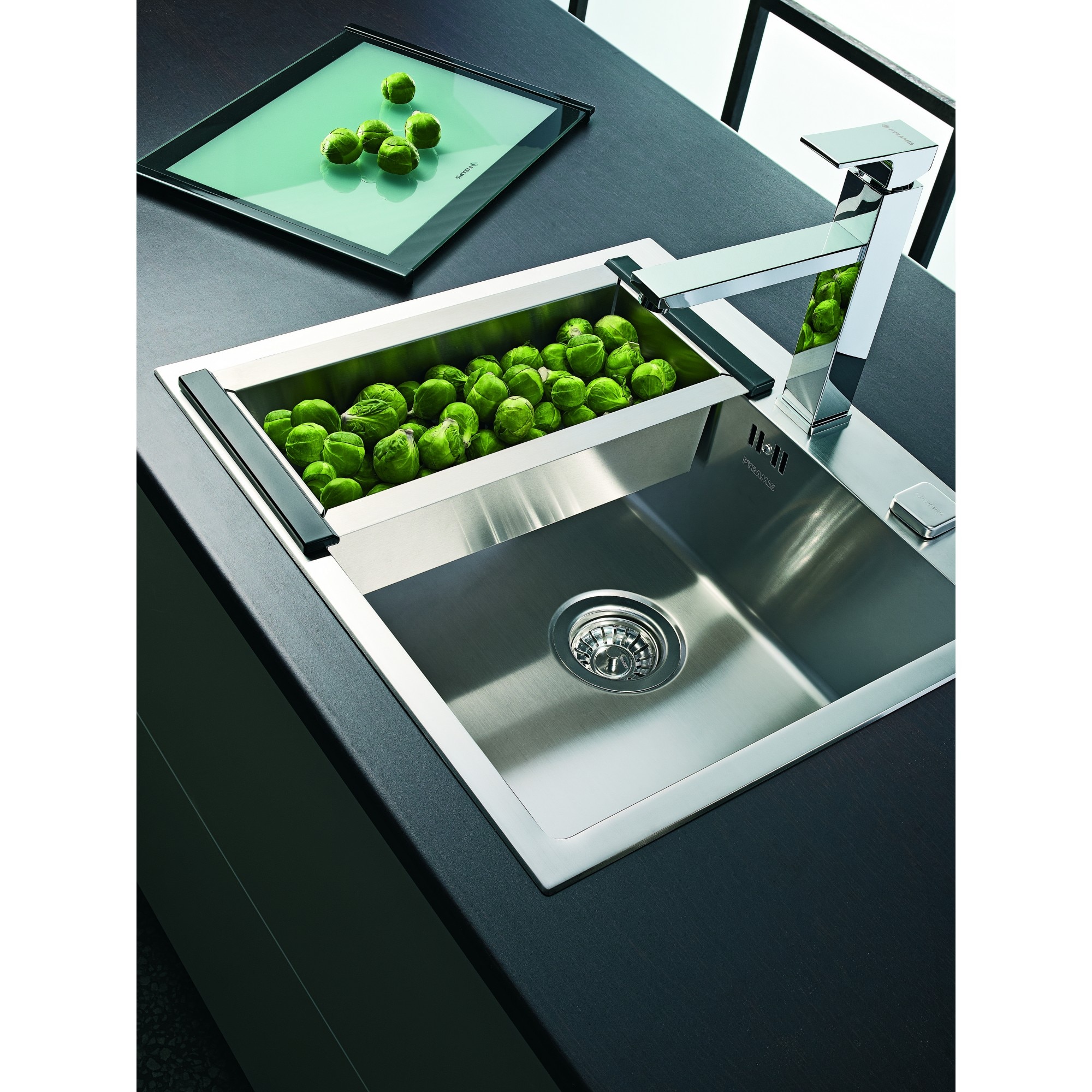 Chiuveta bucatarie Pyramis ISTROS, 550x505mm, adancime 200mm, montare ...