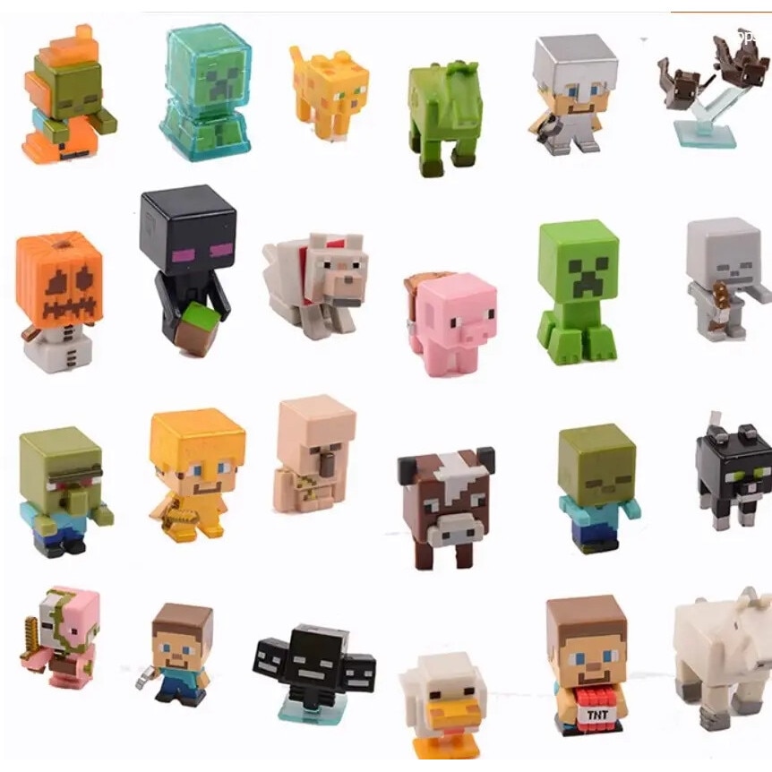 Set de 12 mini figurine Minecraft, RESTEQ, PVC, multicolor - eMAG.ro