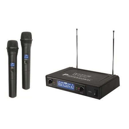 Set 2 microfoane fara fir si receiver, raza 60 m, de mana, Sal - eMAG.ro