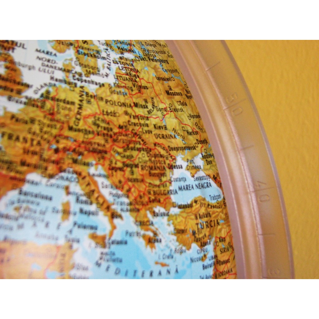 Glob geografic pamantesc iluminat, 30 cm - eMAG.ro