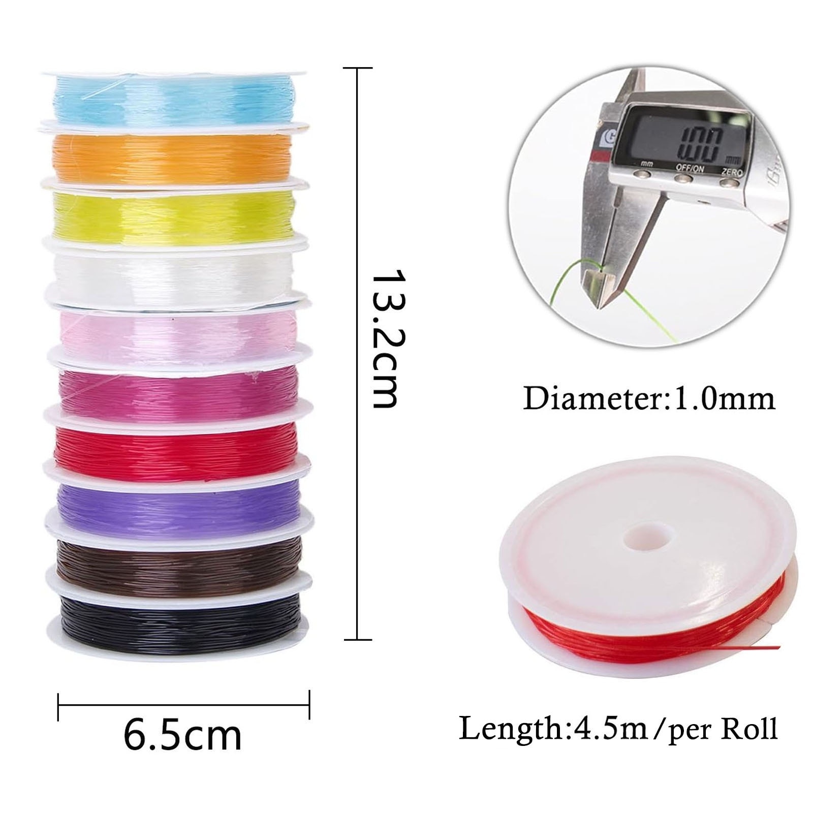 Snur elastic pentru fabricarea de bijuterii/bratari, Hggzeg, Set 10 Fir ...