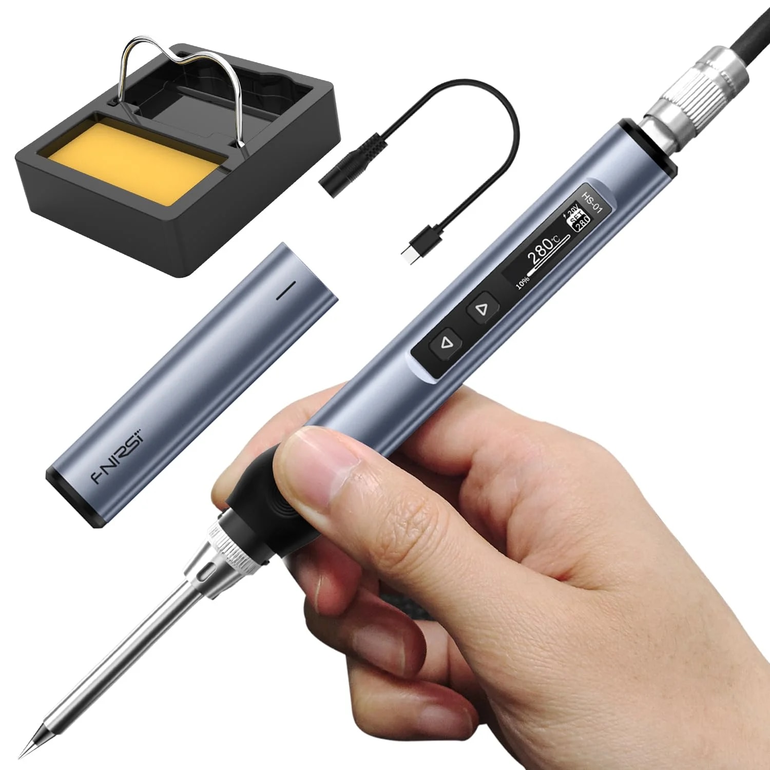 Fier de lipit/Letcon portabil FNIRSI, HS01-KIT1, PD 65W, DC 96W ...