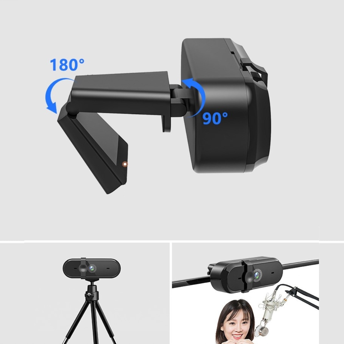 Camera Web cu microfon Zenwire, W6, pentru calculator /l aptop, USB 3.0 ...