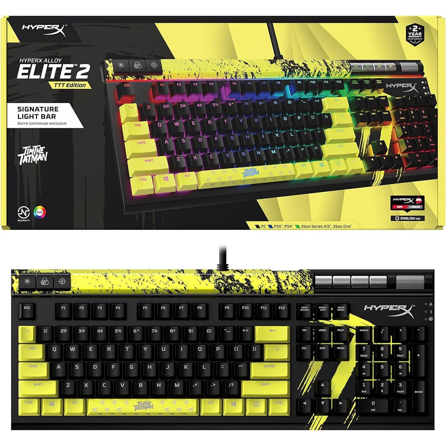 Tastatura mecanica pentru gameri, HyperX, Alloy Elite 2 TimTheTatman ...