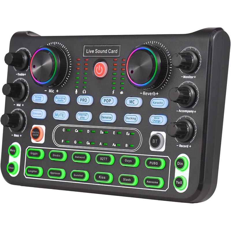 Placa de sunet externa transmisie live Rqiurpn cu 6 moduri de scena ...