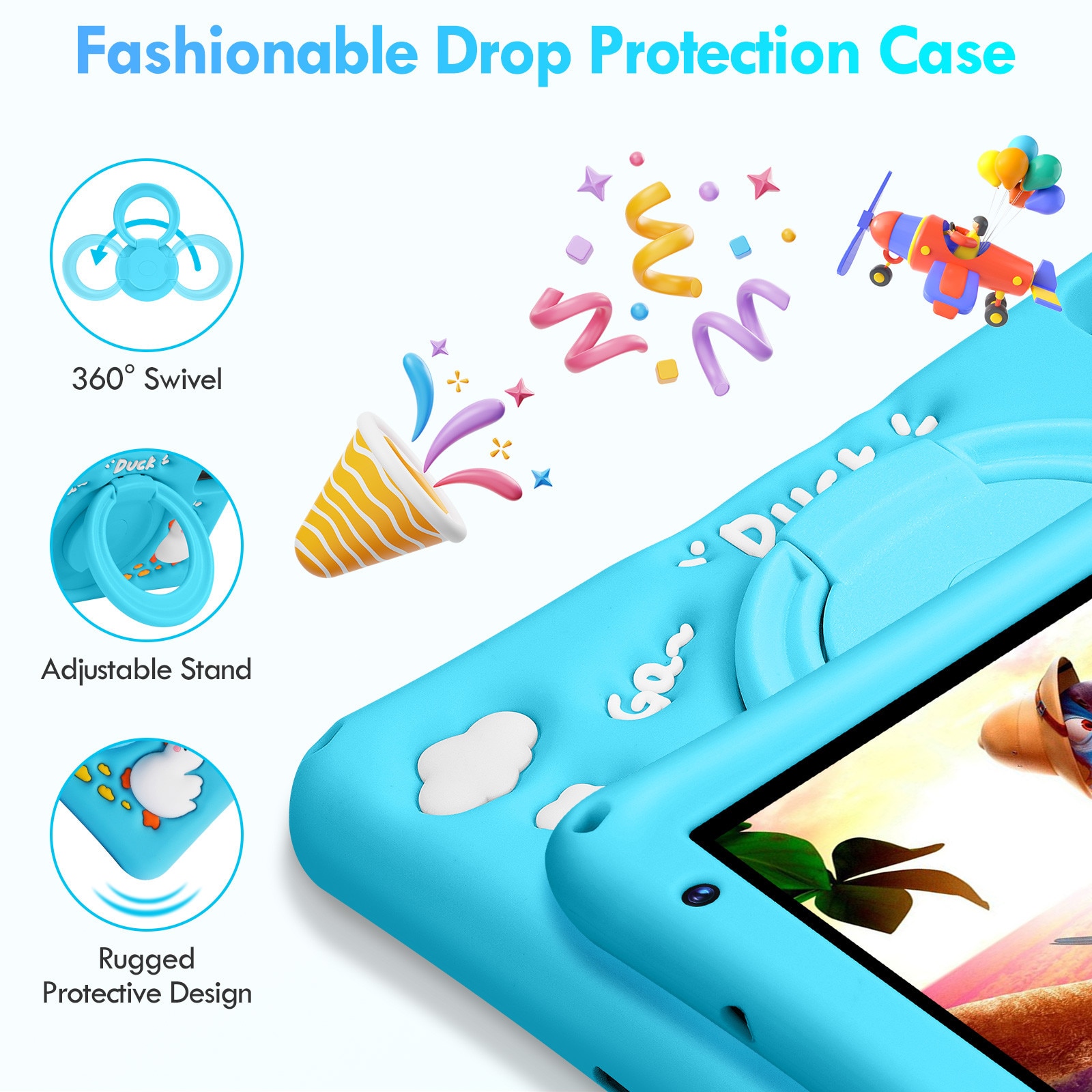 Tableta copii 7 inci，BRILLAR Tableta Android 13, octa-core，8GB RAM，64GB ...