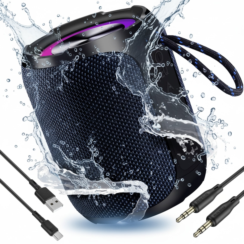 Boxa portabila Pro Wanty®, Deep Bass, Lumini RGB, Putere 40W, Baterie ...