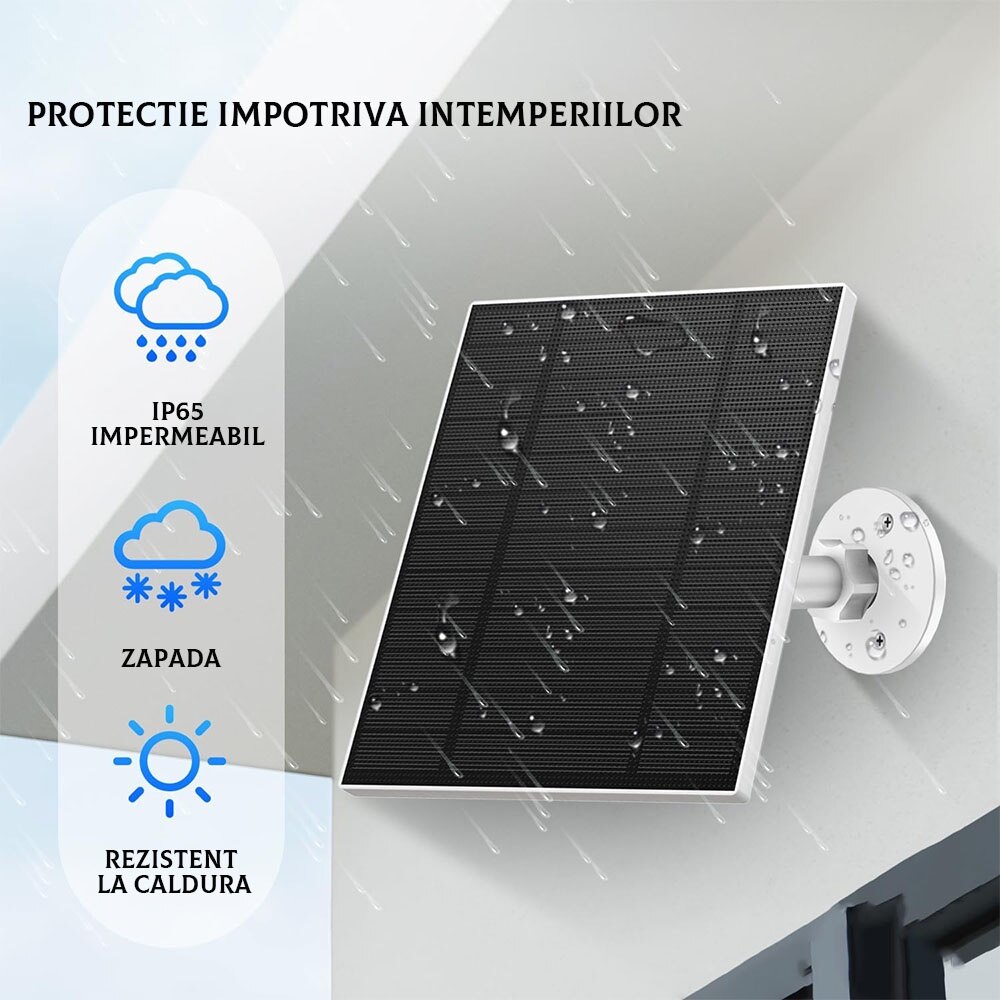 Mini panou solar, port micro USB, 6W, 5V, IP66 rezistent la apa, pentru ...