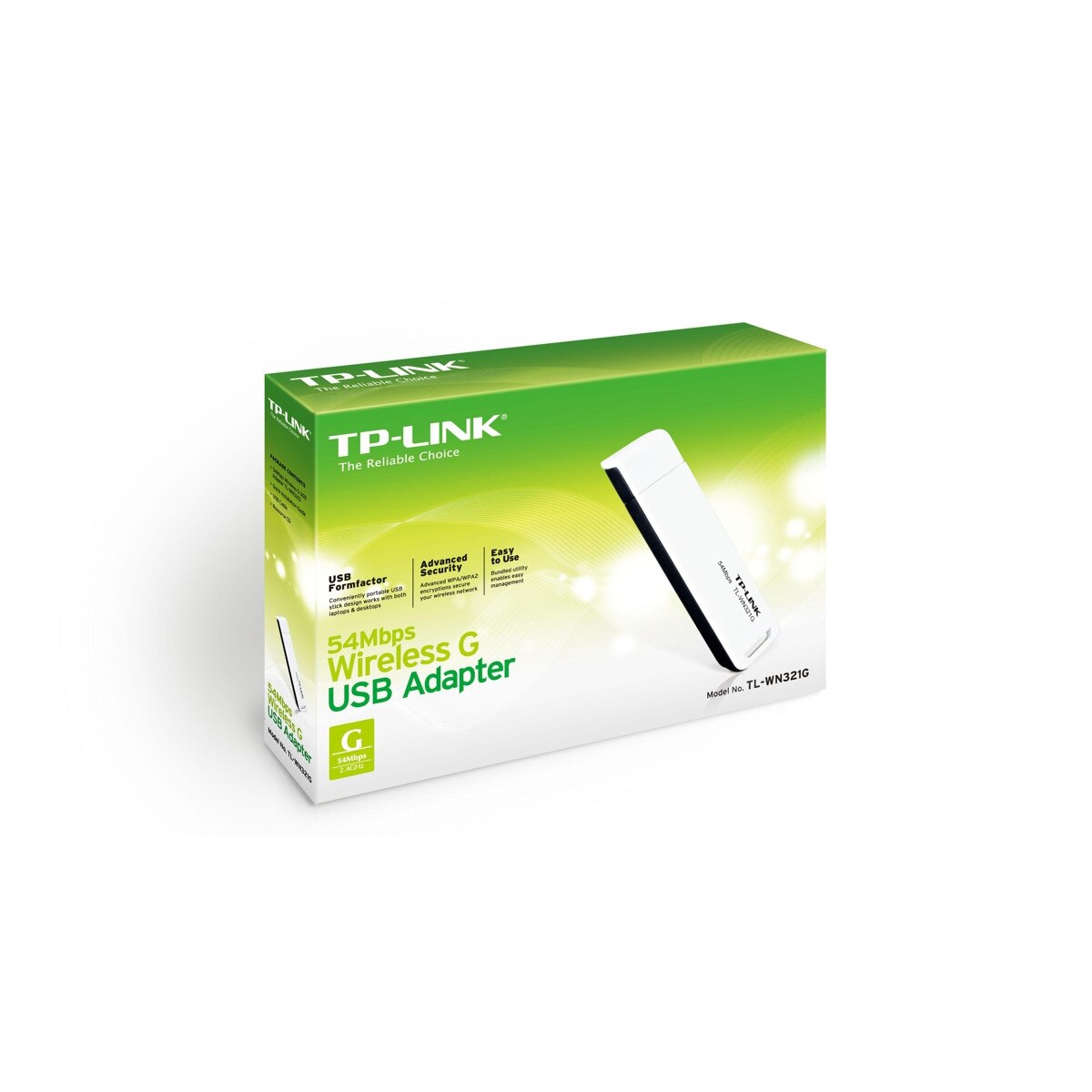 Безжичен адаптер TP-LINK TL-WN321G, USB, Ralink chipset, 2.4GHz, 802 ...