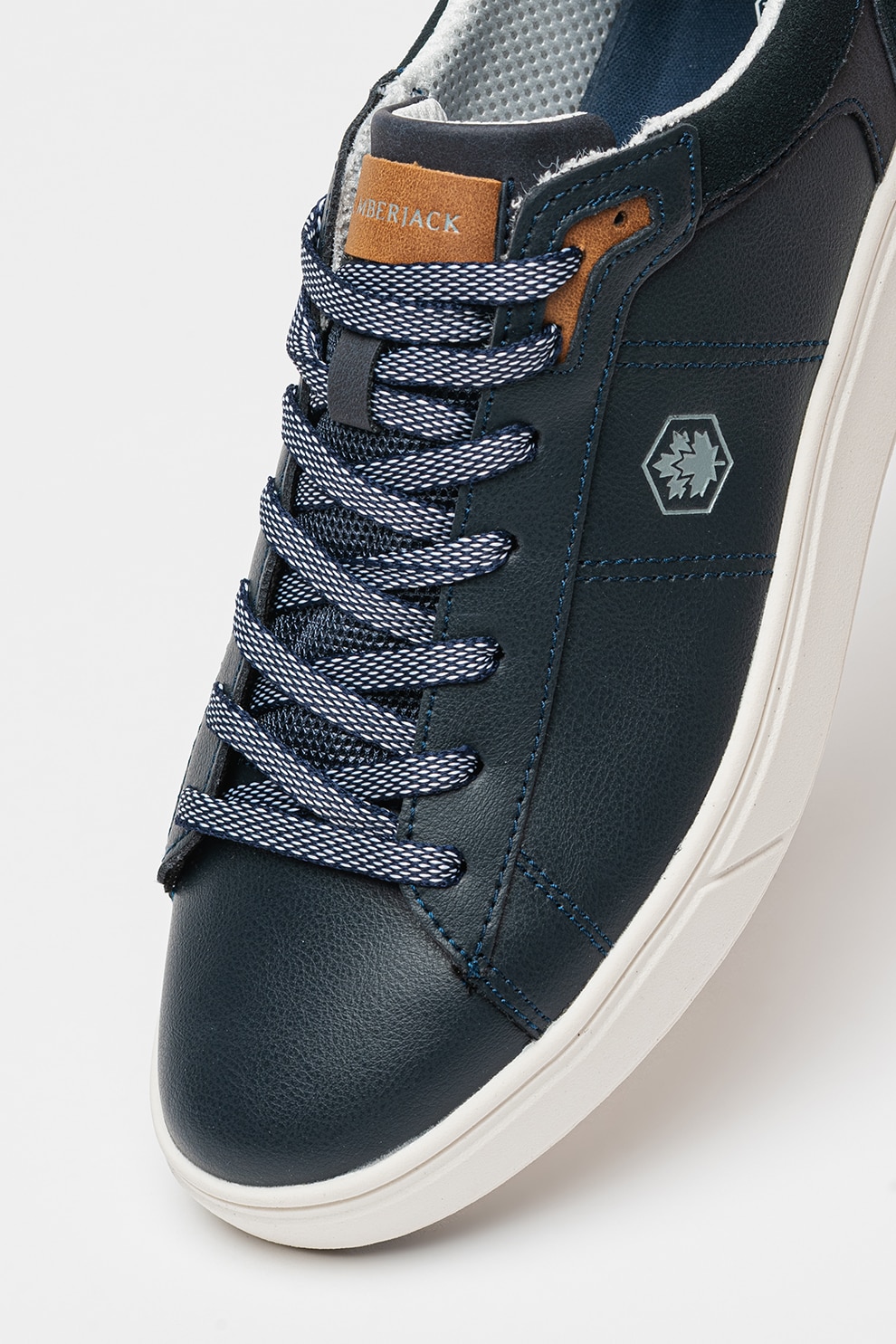 Lumberjack, Pantofi sport de piele cu garnituri de piele intoarsa ...
