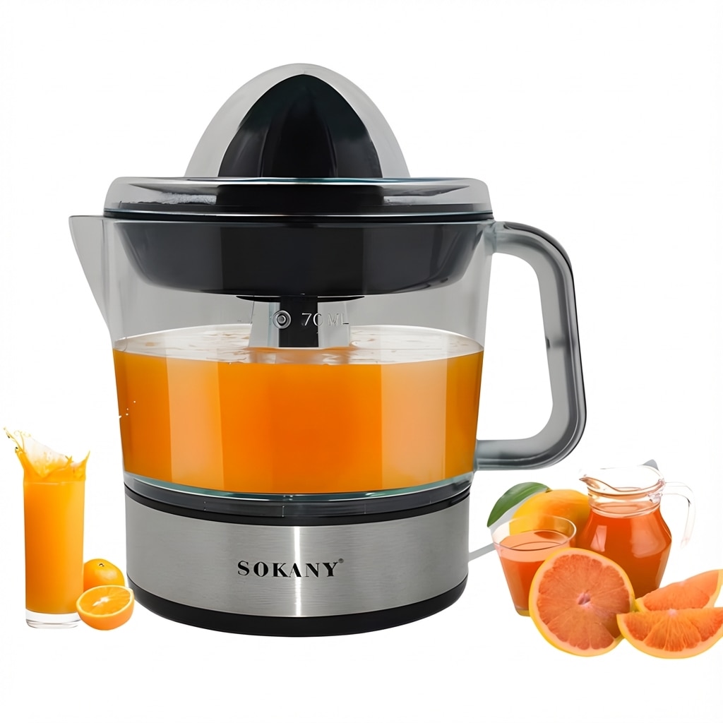 Storcator electric de citrice Sokany®, 45 W, 700 ml, Inox, Capacitate ...