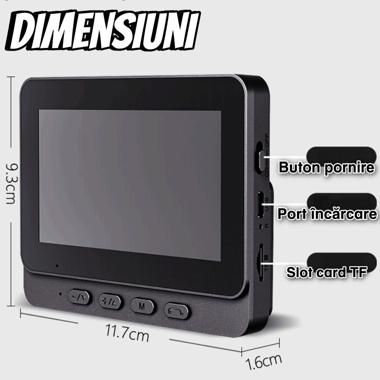 Sonerie video fara fir wireless exterior cu monitor, HITTERGEM ...