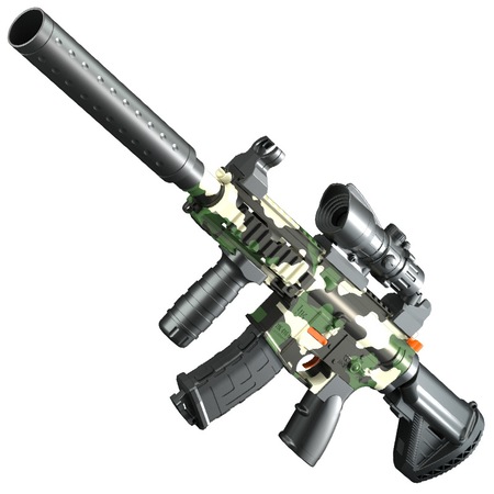 Mitraliera automata, SHEFEITE，717 gloante spuma, 15m, plastic, 61cm ...