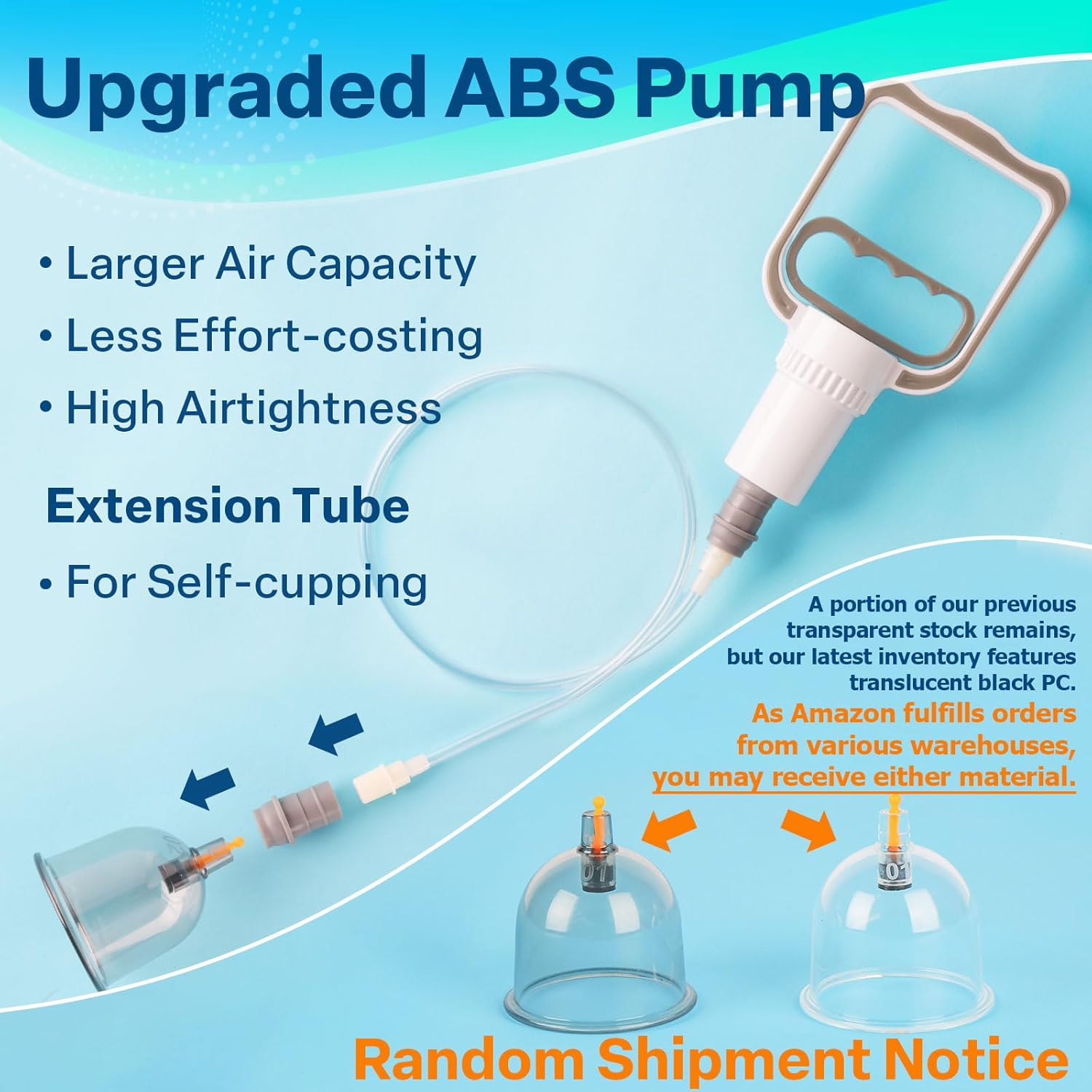 Комплект от 18 чаши за масаж, SHIJOOE®, Вакуум без огън с помпа, Терапевтична функция ...