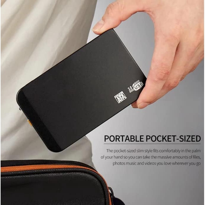 Hard disk extern, jalleria, 2TB, USB 3.0, portabil, negru - eMAG.ro