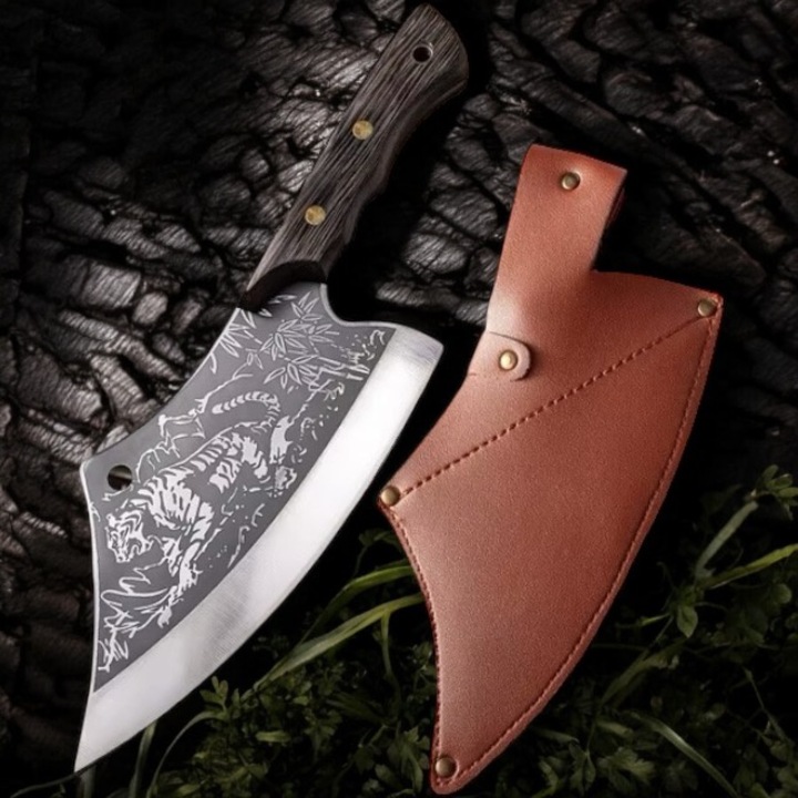 Cutit Satar Profesional Japonez Forjat Manual, Lama 20 cm din Otel ...