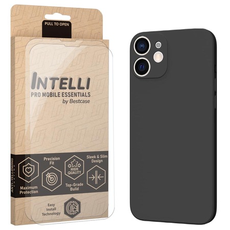 Intelli® Set Husa si 2x Folie sticla pentru Apple iPhone 12 Mini, Slim ...