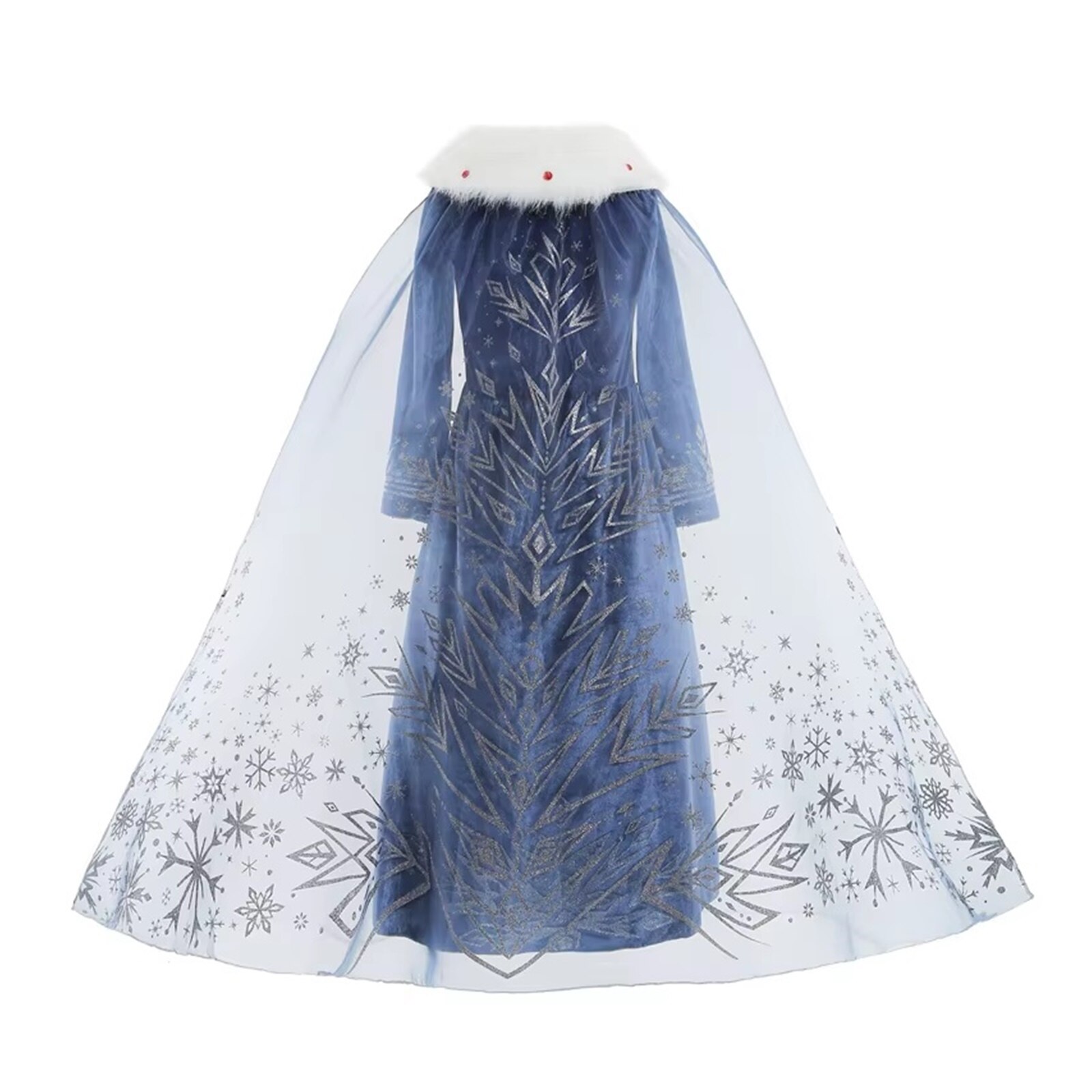 Costum Elsa KidMania® cu accesorii pentru fete, 7-9 ani, 120-130 cm ...
