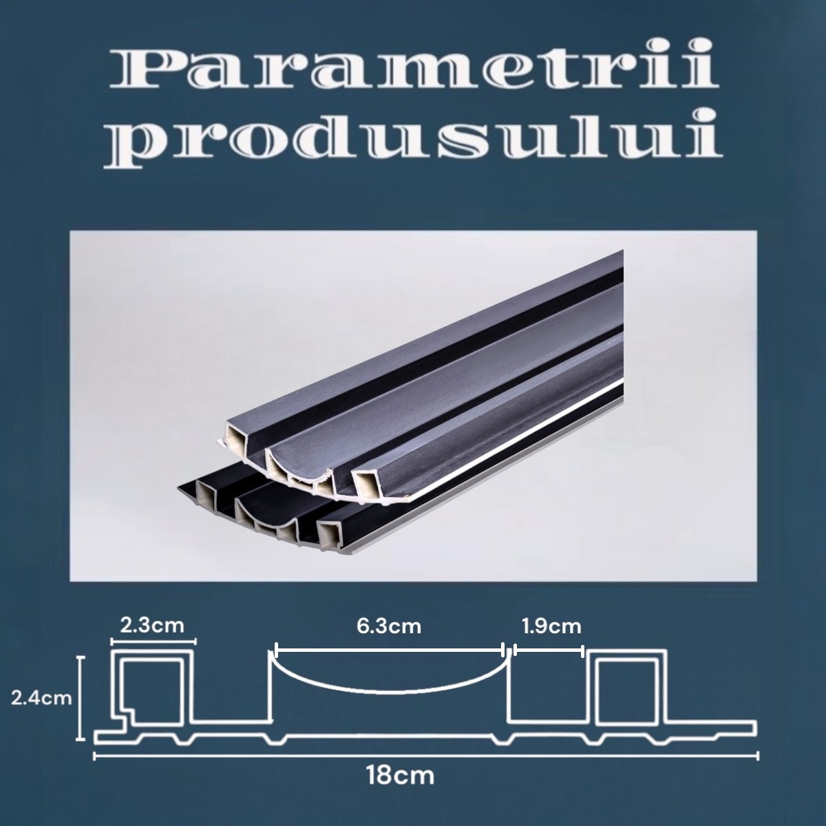 Set 5 panouri decorative, rifraj WPC, Naimeed D6227, 260x18x1.8cm ...